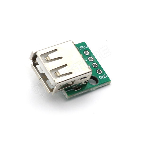 USB-A-EXP-F / USB-A aljzat kifejtő modul - HESTORE - Elektronikai alkatrész kis- és nagykereskedelem