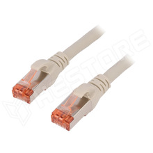 DK-1644-010 / Patch kábel, S/FTP, CAT6, sodrat, Cu, LSZH, szürke, 1m, 27AWG (DK-1644-010 ...